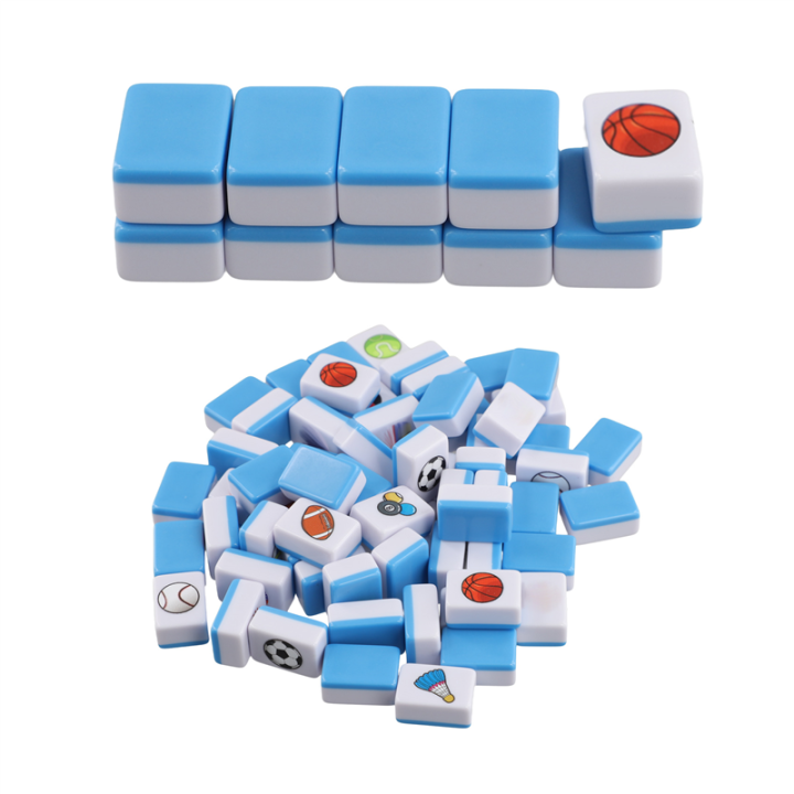 64Pcs Mahjong Blocks Mahjong Tile Game with Pattern of Flag | Daraz.lk