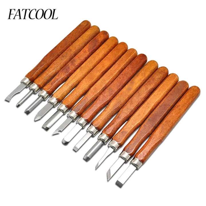 【StyleVoyager】12pcs Woodcut Scorper Wood Carving Tools Woodworking ...