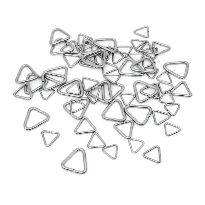 20-50pcs/lot Metal Iron Triangle Clasps Buckle Connector Jump Rings For ...