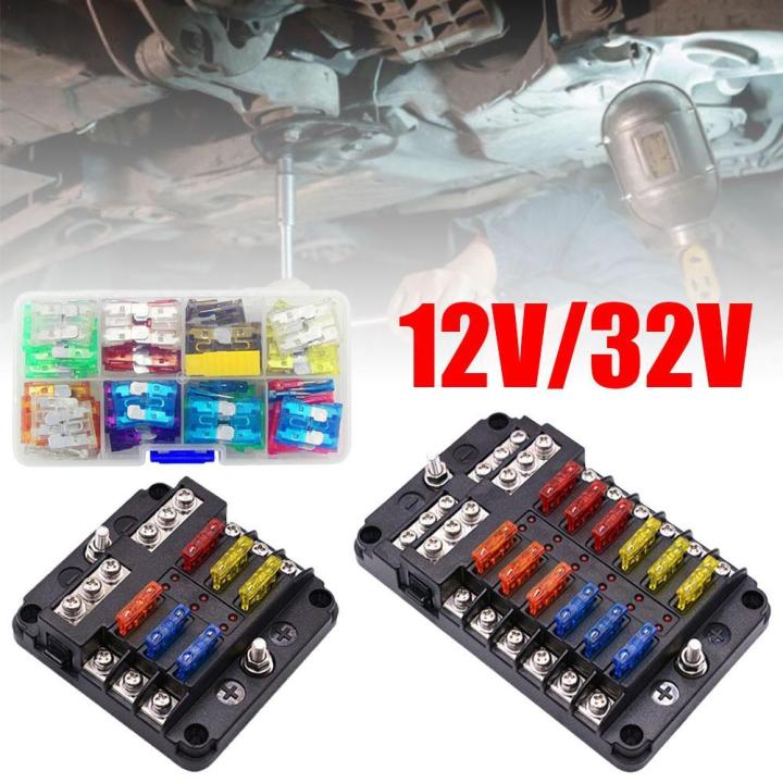 LED Warning Indicator 12V 32V Power Distribution Panel Car Boat Fuse ...