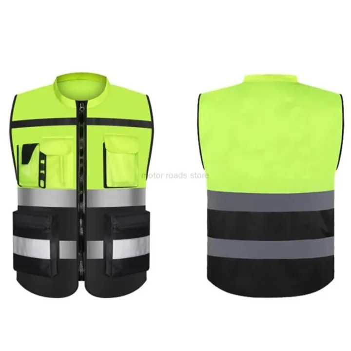 Reflective Vest Safety Running Gear with Pocket Neon Yellow High ...