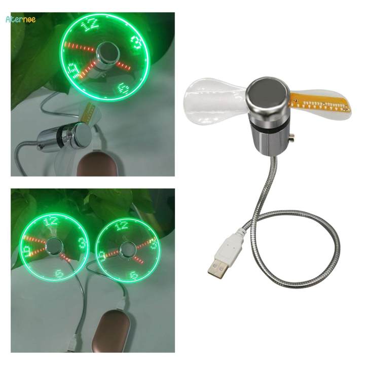 Multipurpose Fan LED Clock Time Display Practical Household USB Clock ...