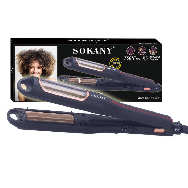 Sokany Hair Straightener Small Wave Straightener Flat Irons HS-978 | Daraz.lk