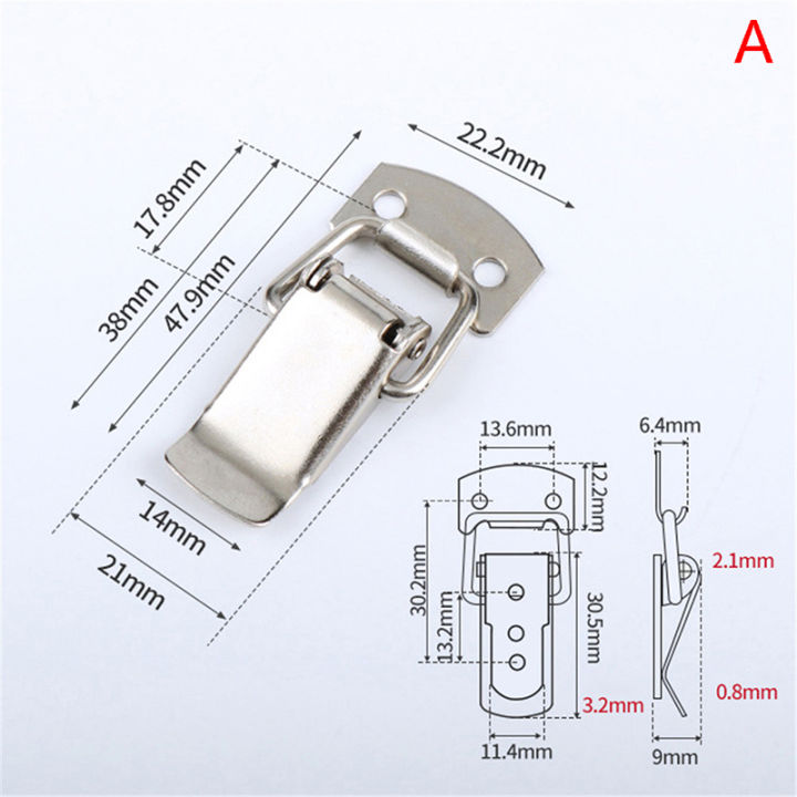 Stainless Steel Toggle Box Lock Cap Lock Hardware Buckle Spring Loaded ...