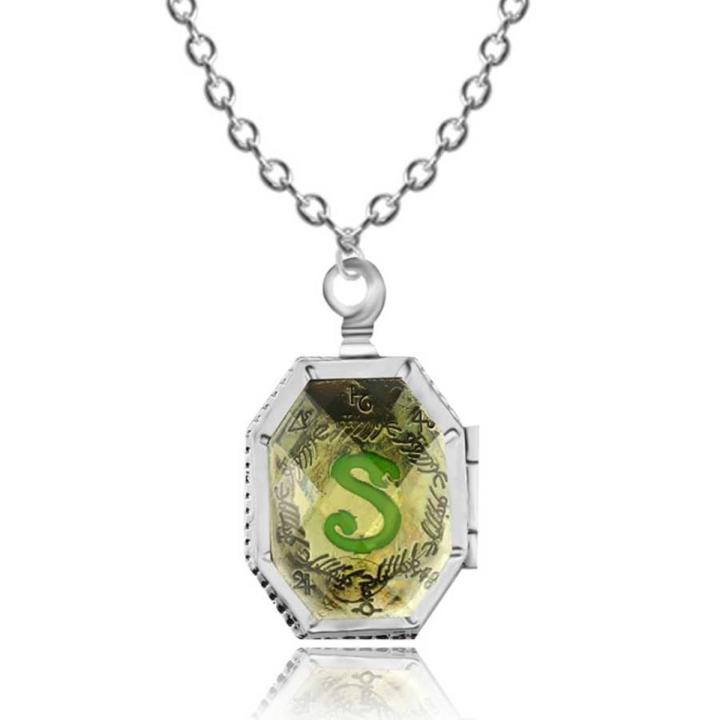 Lord Voldemort Horcrux Locket Necklaces Double Face Glass Slytherin ...