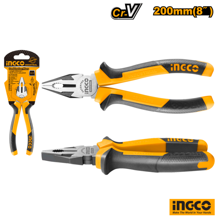 INGCO Combination Pliers 8" (200mm) Industrial | Daraz.lk