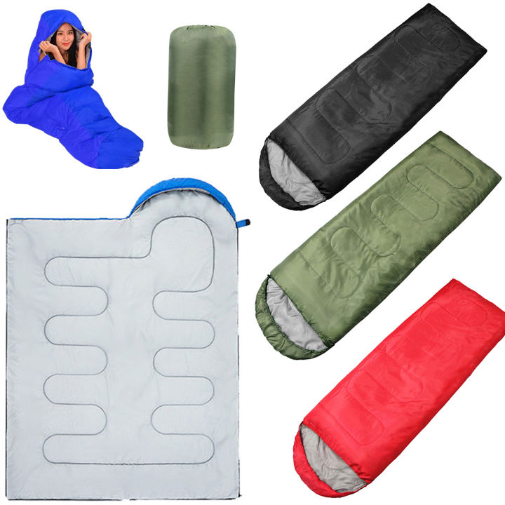 Warm Envelope Backpacking Hooded Sleeping Bags for Outdoor Travel ...