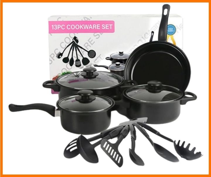 Non-Stick Cookware Set 13pcs set Non-Stick Pots Frying Pan Cooking Pot ...