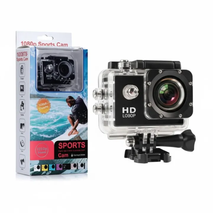 Sports Action Camera 1080p 2.0 inches screen | Daraz.lk