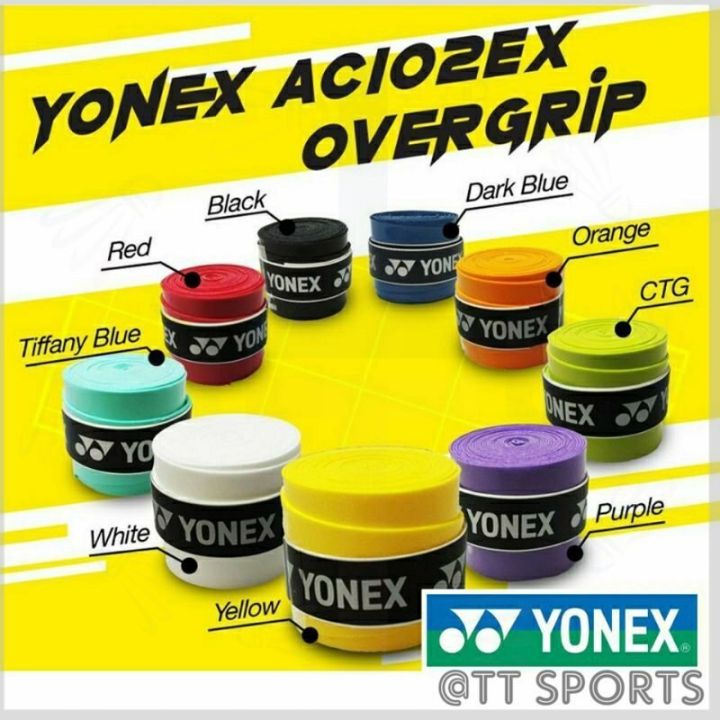 YONEX ORIGINAL AC102EX Over Grip Badminton/Tennis/Squash Anti-Slip ...