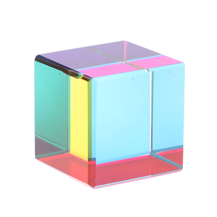 GJCUTE 30mm Color Cube Prism Three Primary Colors Popular Science ...