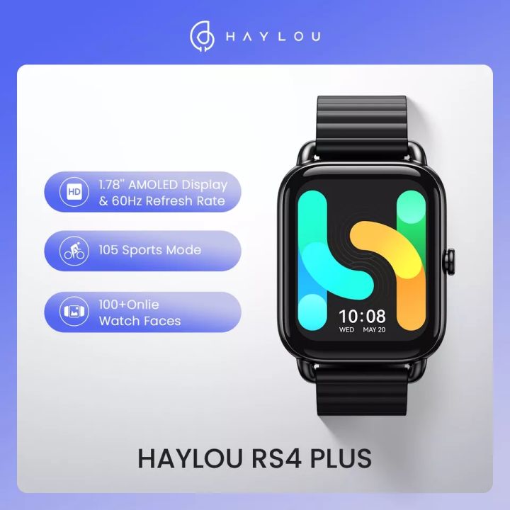 Xiaomi Haylou RS4 Plus Smartwatch 1.78" AMOLED Display 105 Sports Mode ...