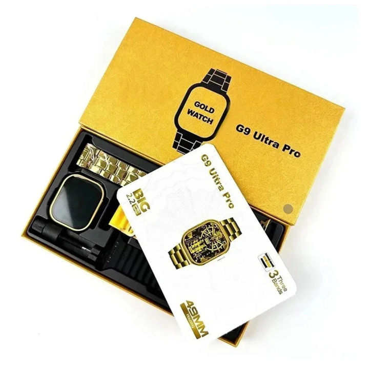 G9 Ultra Max Smart Watch Wearfit Pro Watch 9 Ultra Gold Smart Watch ...