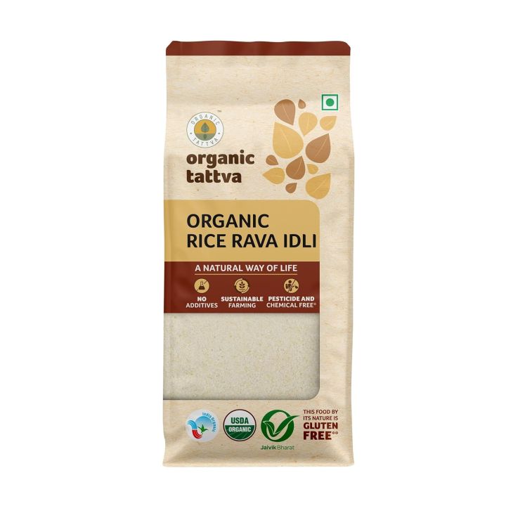 Organic Tattva, Organic Rice Rava Idli - 500 Gram | Enriched with ...