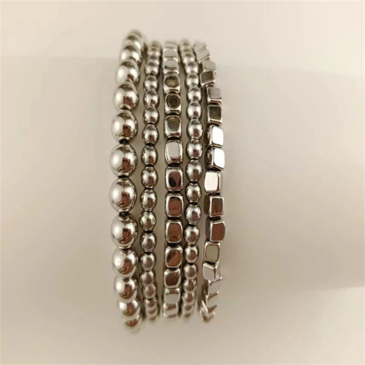 【factory outlet】Fashion multi-style ccb gold silver multi-layer bracelet suit ins style punk hip ...