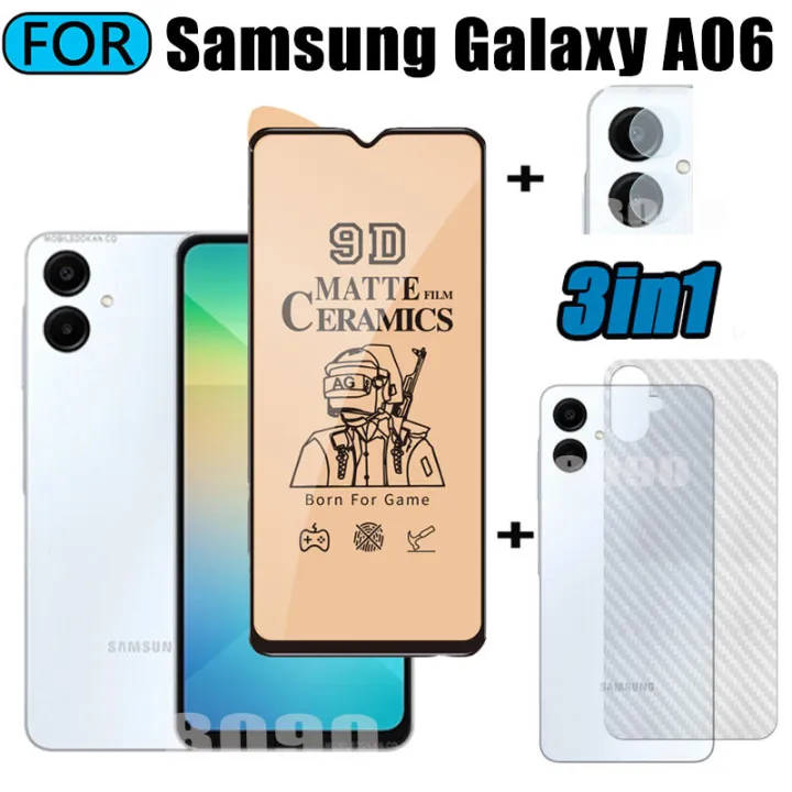 3 IN 1 Samsung A06 Tempered Glass Matte Gaming Screen Protector for A05 ...