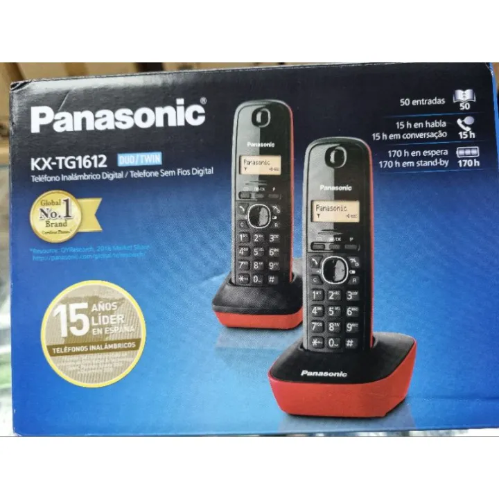 Panasonic KX-TG1612 - Digital Cordless Phone with 2 Handsets | Daraz.lk
