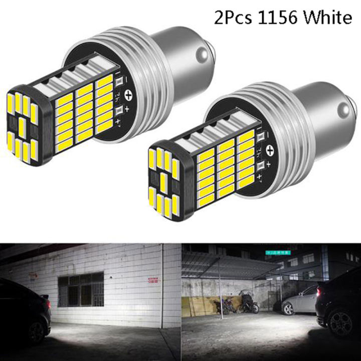 2X 1156 LED Canbus 15 SMD BA15S P21W High Power White 6000K Car Brake Tail Light | Daraz.lk