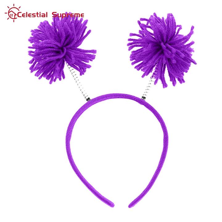 Girl Funny Headband Fluffy Ball Decor Headband for Girls Cute Hair ...
