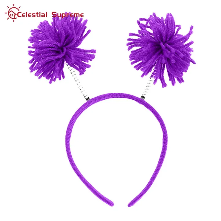 Girl Funny Headband Fluffy Ball Decor Headband for Girls Cute Hair ...