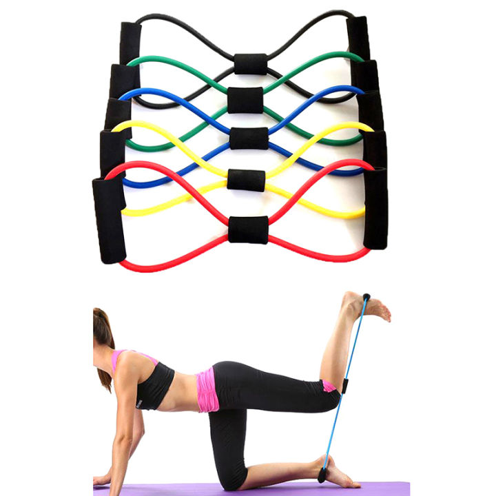 Elastic Rubber Resistance Latex Band Loop Yoga Fitness Exercise ...