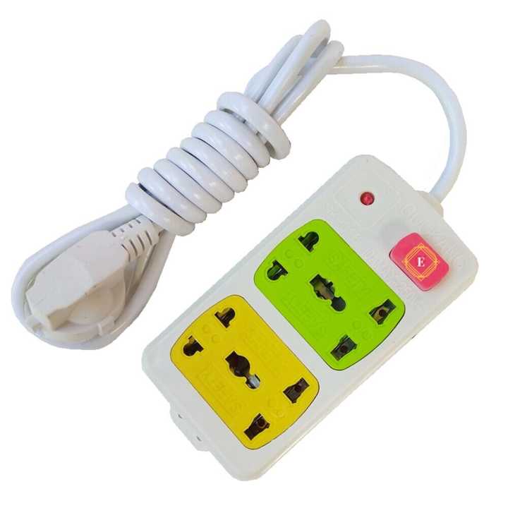 Power Strip AC Plug 5.5 Feet 4 Sockets Wirecode Extension Cord plug ...