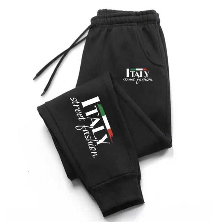 Italy Unique Printing Mens Sweatpants Daily Casual Gym Outdoors Running ...