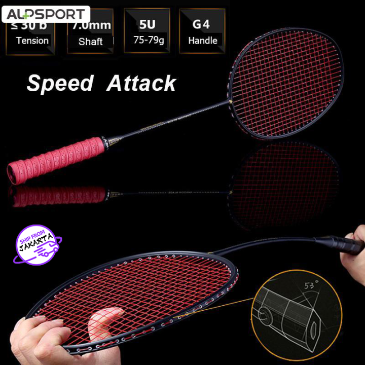 ALP XHP 2Pcs carbon fiber 6U 72g 30LBS badminton racket professional ...