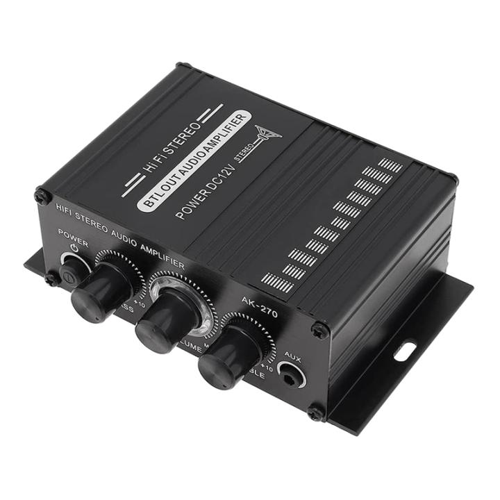 TWEXQNY 2X Power Amplifier Audio Karaoke Home Theater Amplifier 2 ...