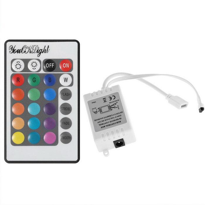 RGB LED Light Control Box w/ IR 24-Key Remote Control (DC 12V) | Daraz.lk