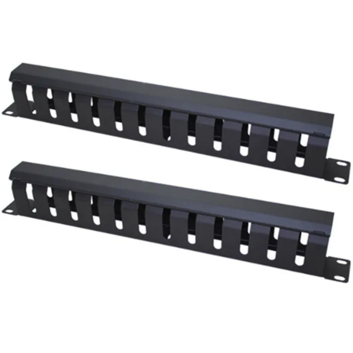 2X 1U Cable Management Horizontal Mount 19 Inch Server Rack , 12 Slot ...