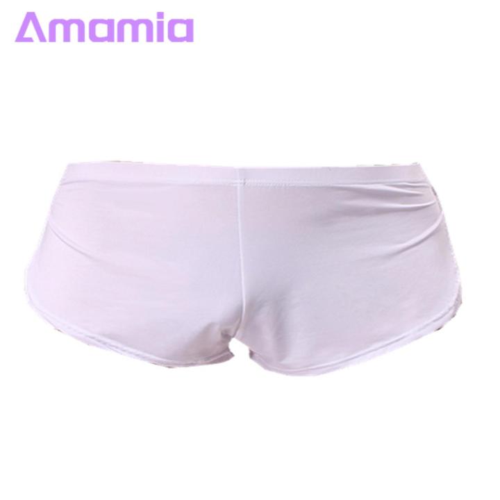 Low-rise Underwear Men's Low-rise Boxer Briefs Comfortable Solid Color ...