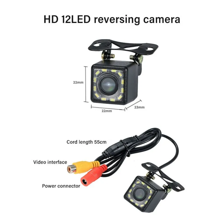 12LED HD Night Vision Reversing Camera Hd Rear-View Camera Car Parking ...