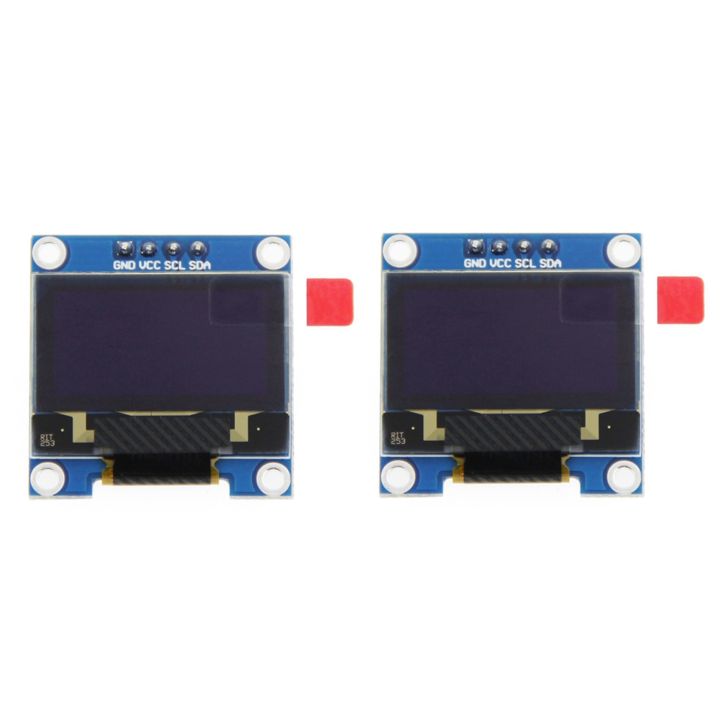 2X 0.96 Inch IIC I2C Serial GND 128X64 OLED LCD LED Display Module SSD1306 for Arduino Kit Blue ...