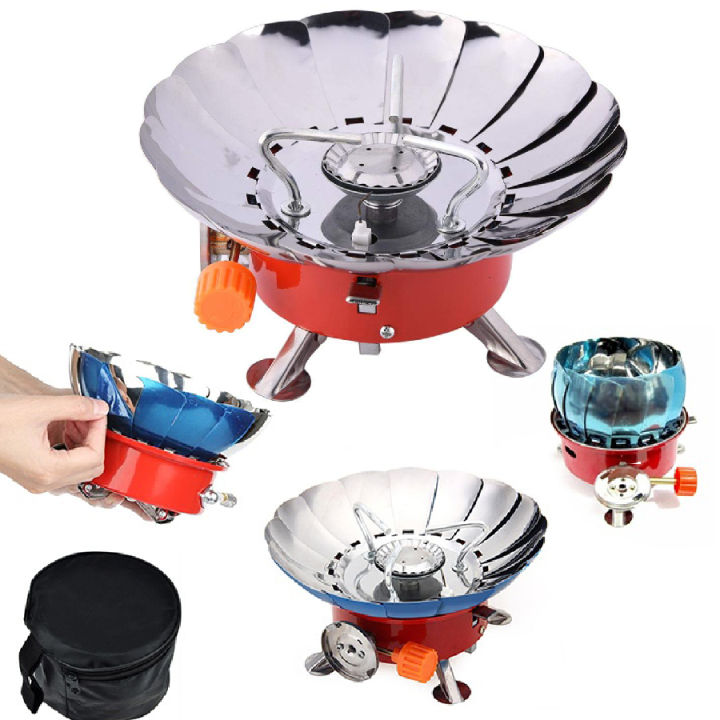 Windproof Portable Butane Gas Camping Stove Burner with Adjustable ...