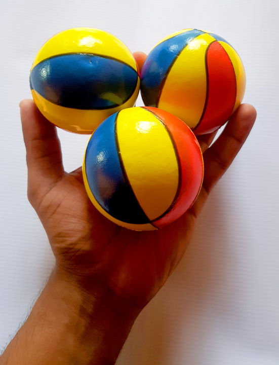 Bouncing Ball Child Elastic Rubber Ball Multicolor 1Pcs | Daraz.lk
