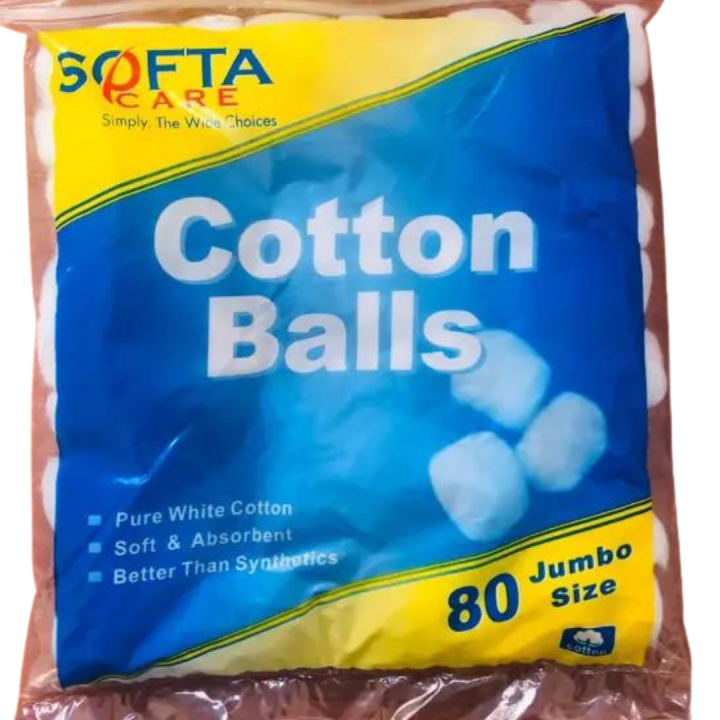 Softa care Cotton balls jumbo size 80 pieces | Daraz.lk
