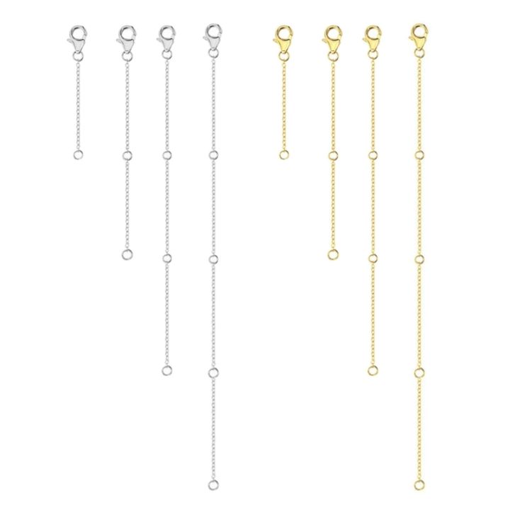 4Piece Pack Adjustable Chain Extender Set for Jewelry Making Gold ...