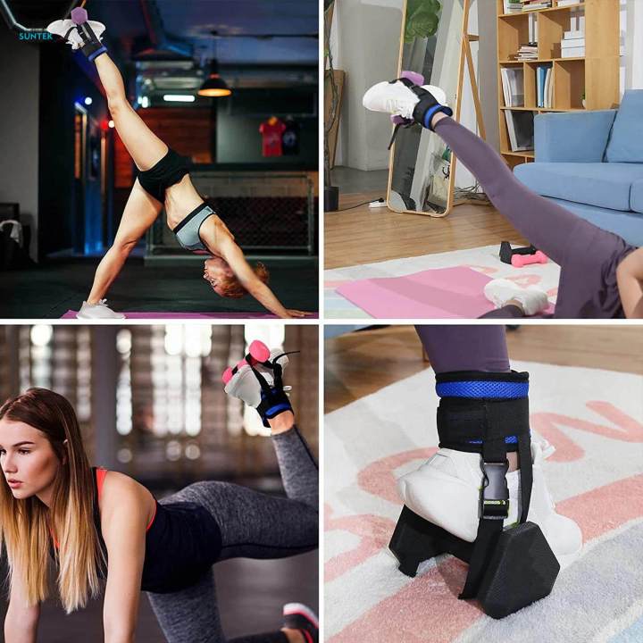 Ankle Strap, Dumbbell Foot Strap Devices, Adjustable Training Workout ...