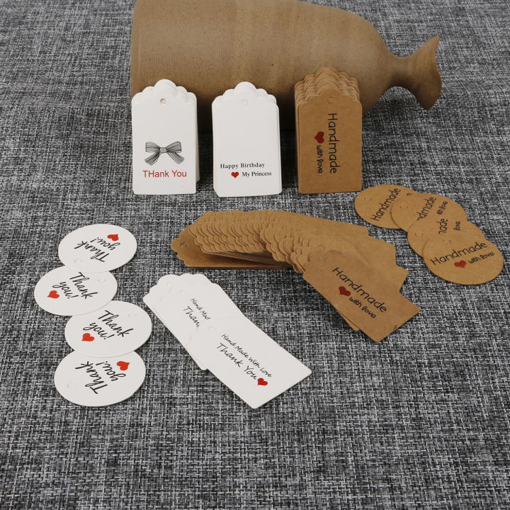 100PCS Kraft Paper Packaging Hang Tags Card for DIY Handmade Christmas ...