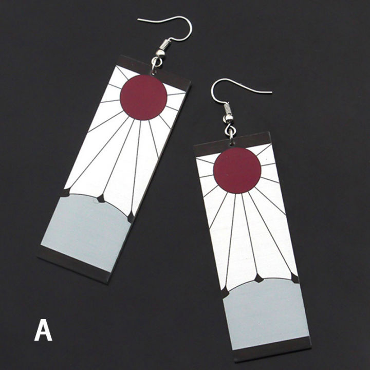 Trumpet Drop Earrings Anime Acrylic Demon Slayer Blade of Ghost Earings ...