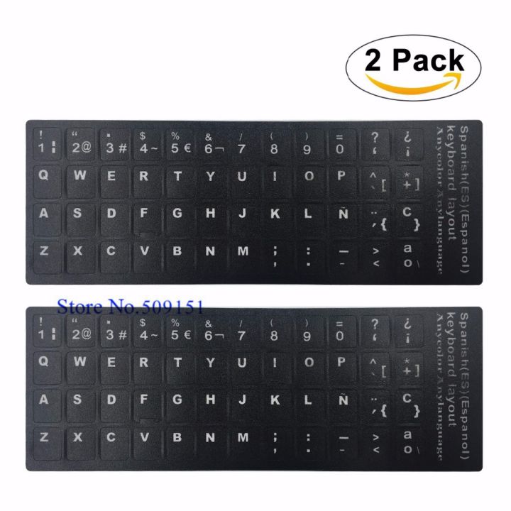 【Huaxiacuye8718】Waterproof Keyboard Stickers English Spanish Letter ...