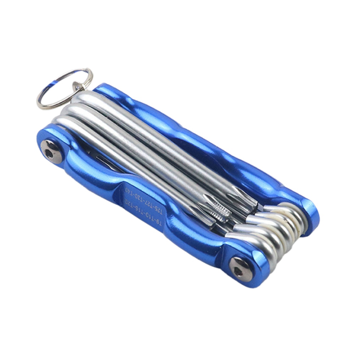 Folding Hex Key Box End Wrench Set Flat Ball Spanner Key Set Repair Car ...