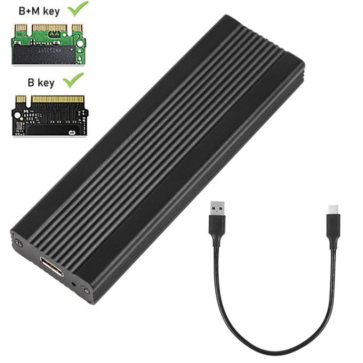 M2 NGFF SATA SSD External Hard Drive Case Adapter B HD HDD Box M.2 NVME ...