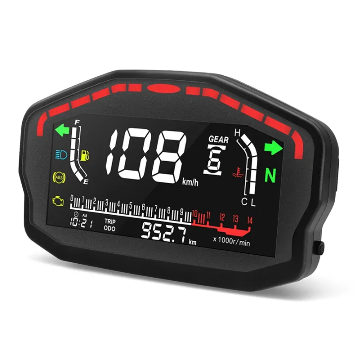 1Set Motorcycle Digital Dash Digital Panel Universal LED LCD ...