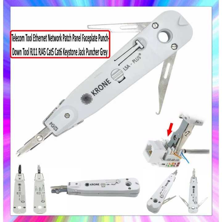 Ethernet Network Punch Down Tool With Sensor Adjustable Impact IDC ...