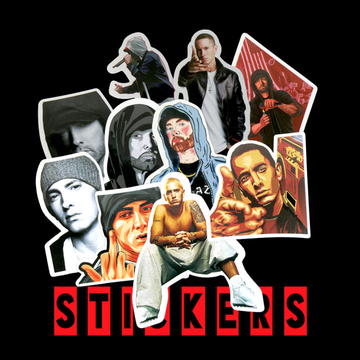 Laptop MacBook Bike Helmet Decal 10 Eminem rapper Sticker Collection ...