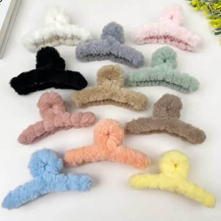 Fluffy Hair Clips for ladies | Daraz.lk