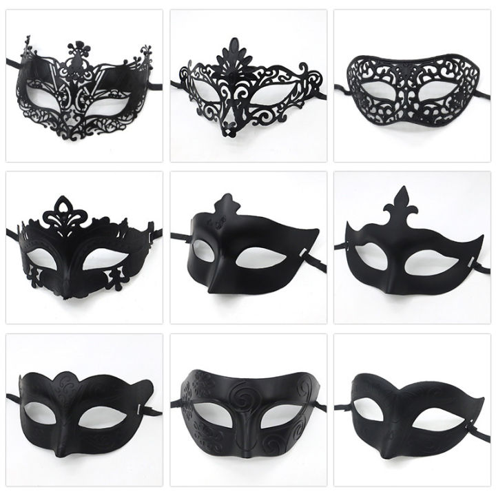 1Pc Masquerade Mask Halloween Costume Party Mask Plastic Half Face Mask ...