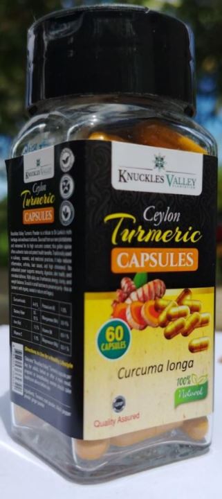 Knuckles Valley 100% Pure Turmeric 500 mg 60 Veg Capsules | A Relief ...
